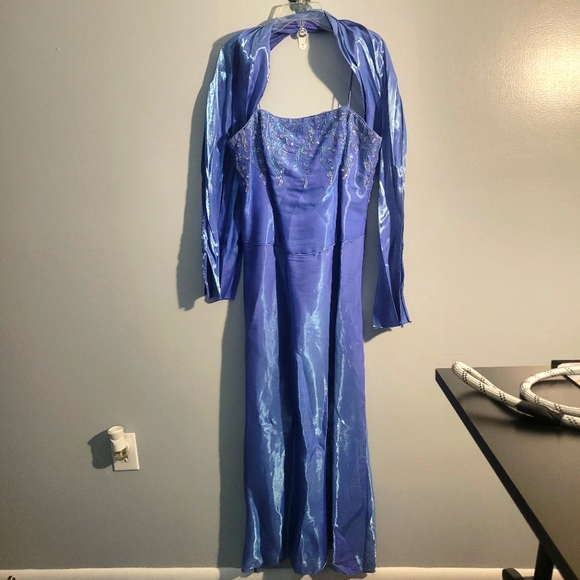 Dave & Johnny | Dresses | 9s Vintage Purple And Blue Holographic Dave ...